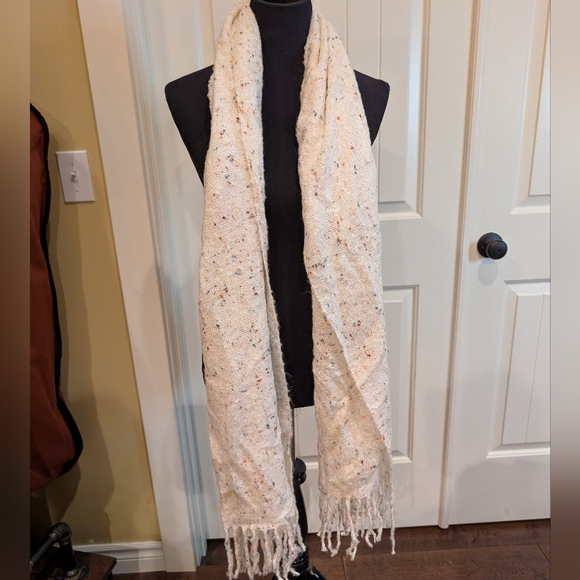 Accessories | Elegant Cream Woven Scarf | Poshmark